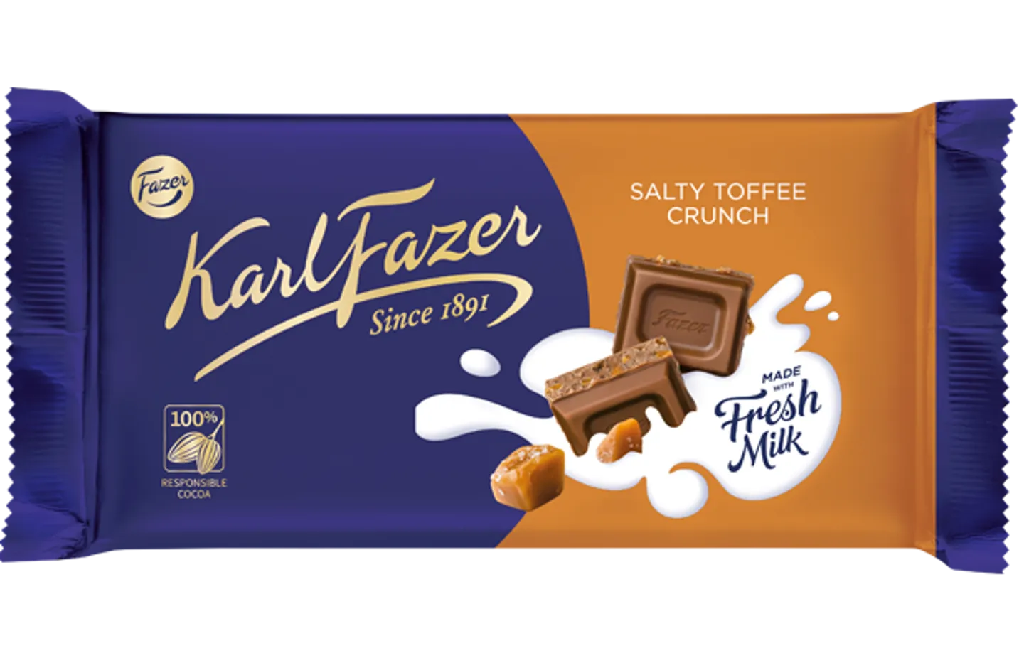 Karl Fazer Salty Toffee Crunch 145 g - Fazer.se